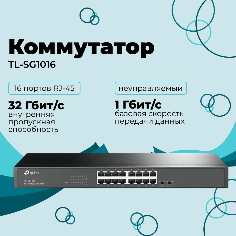 TP-Link TL-SG1016 16-портовый гигабитный коммутатор