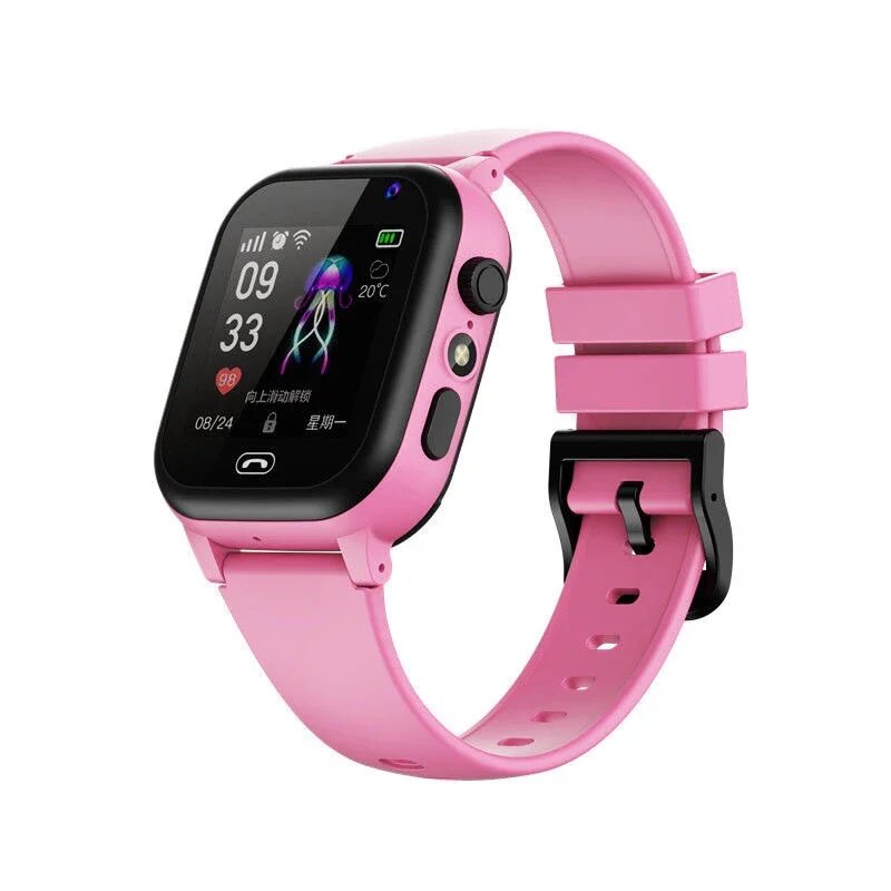 Детские умные часы 4G GPS SOS Tracker Розовый, Pink