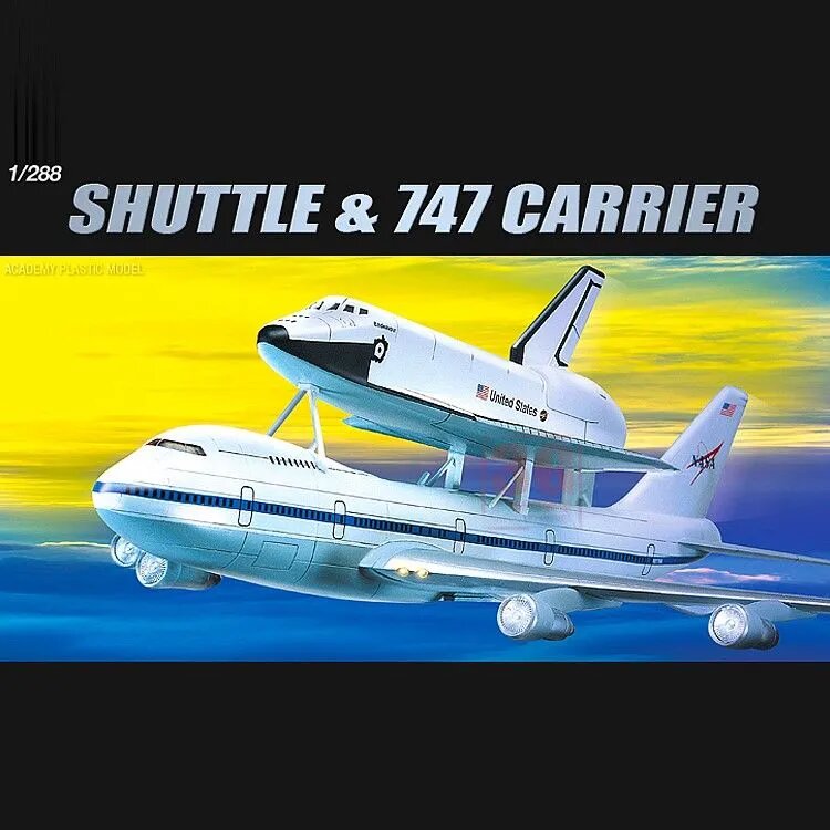 Academy 12708 1/288 космический шаттл c Boeing 747 сборная модель самолета