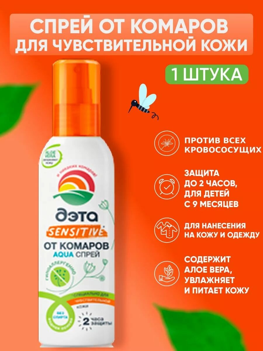 Спрей от комаров для детей средство от комаров для детей репеллент от насекомых детский спрей от комаров