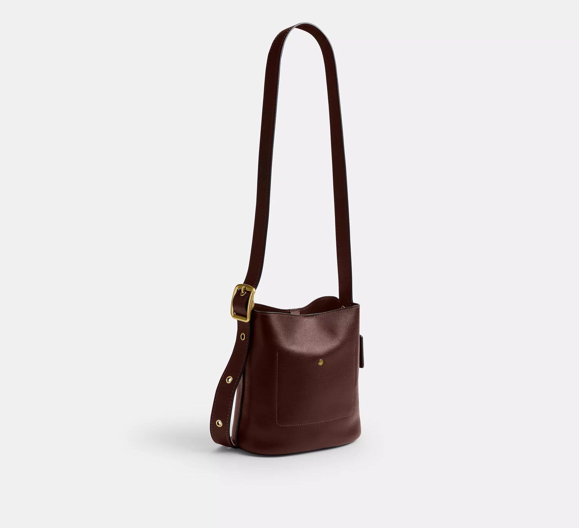 Сумка ведро Coach Bleecker Bucket Bag 21, 2 шт., фактура гладкая, коричневый — фото 1