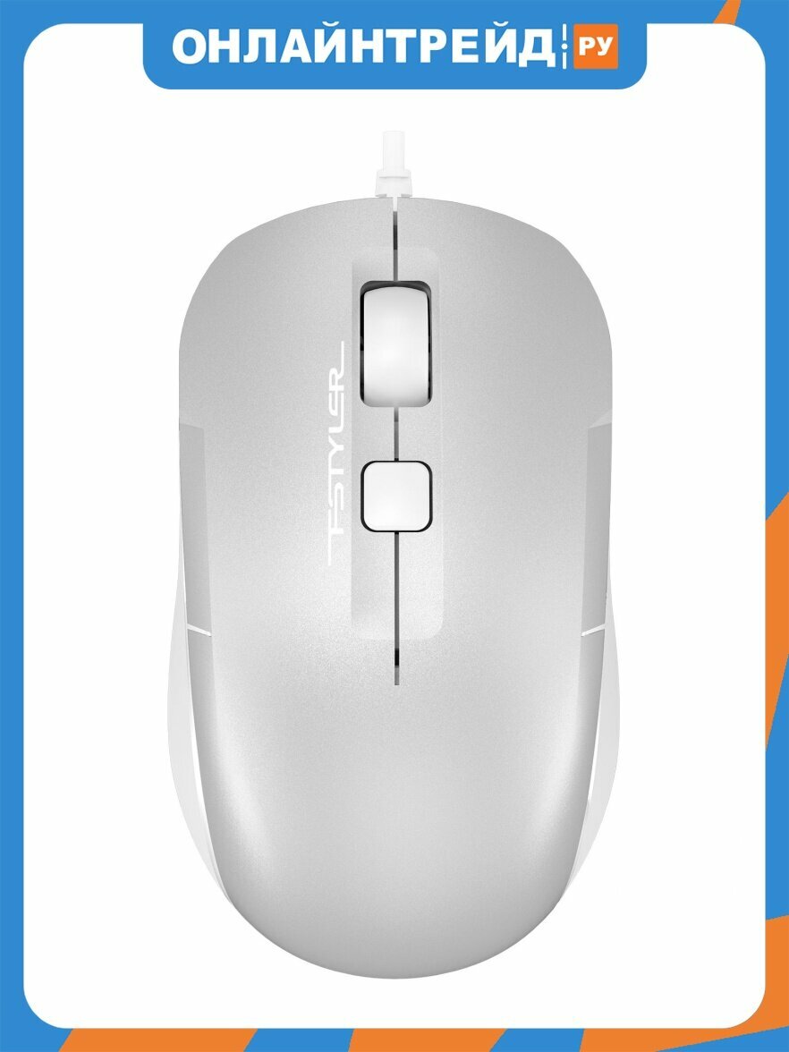Мышь A4TECH Fstyler FM26S (серебристый/белый)
