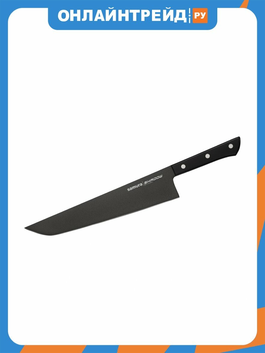 Нож кухонный Хамокири Samura SHADOW с покрытием Black-coating 25,4 см (SH-0050/K)