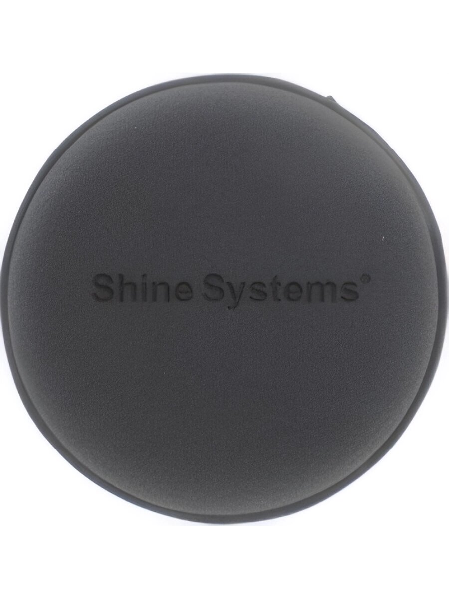 Аппликатор черный поролоновый круглый Shine Systems Wax Pad 10*2 см