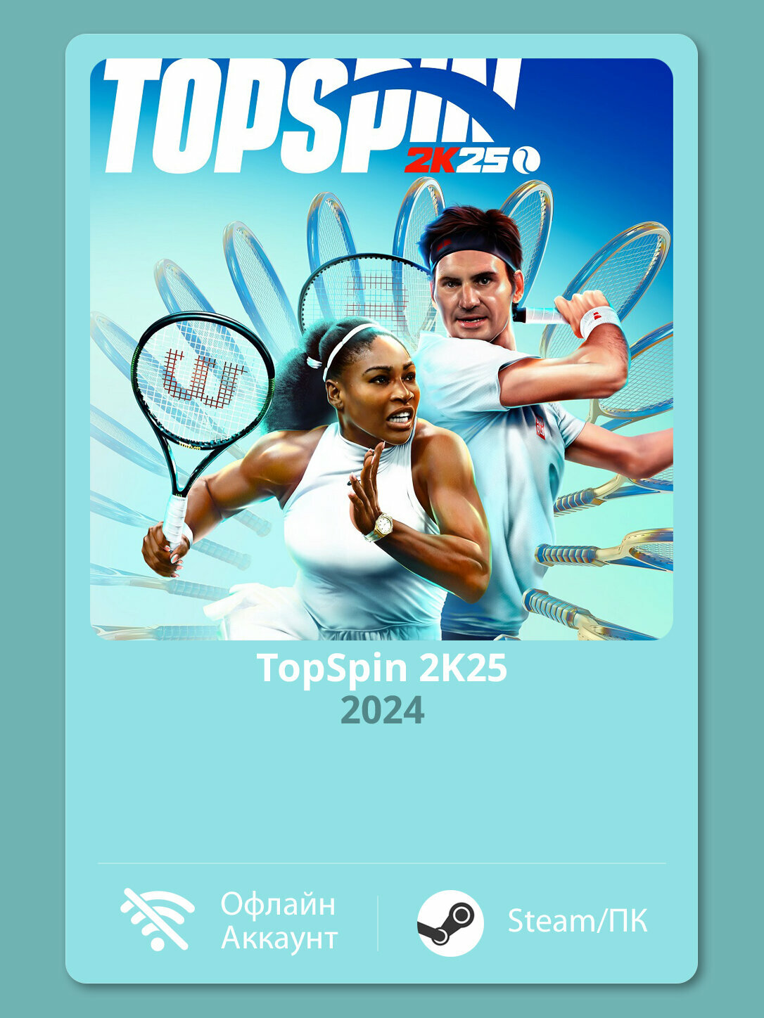 TopSpin 2K25 (2024) — Офлайн Аккаунт | Steam-Стим | ПК | Windows