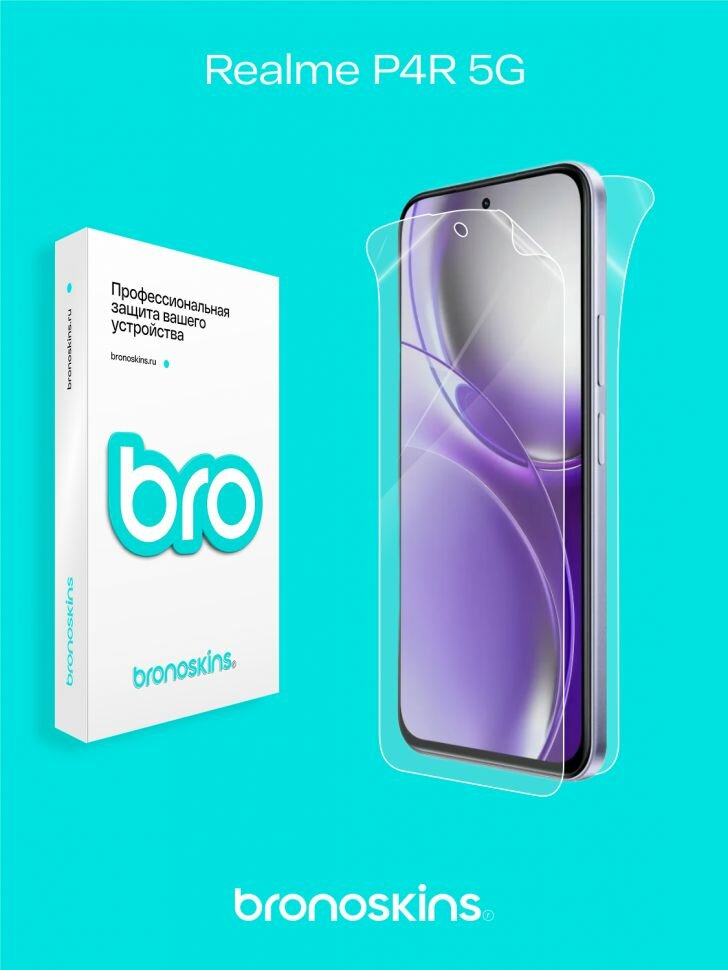 Матовая защитная броня на экран и заднюю панель Realme P4R 5G
