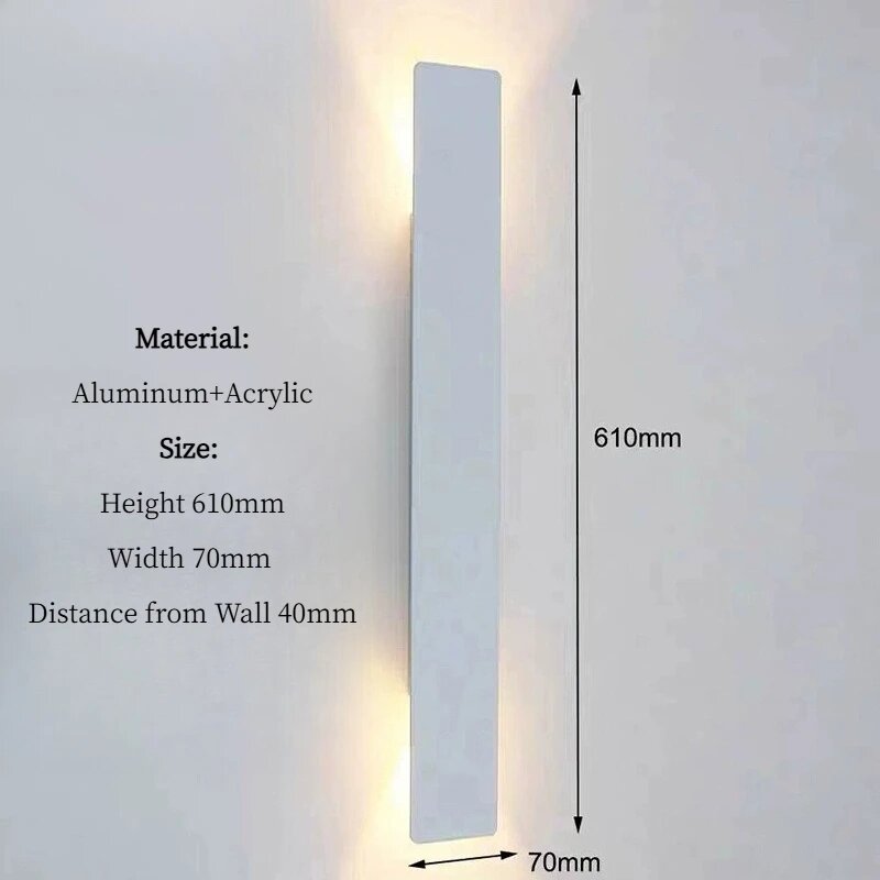Claeted наружный настенный светильник черный/белый Белый, White-Large szie, Warm Light