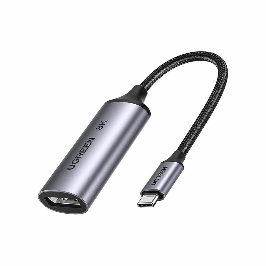 Ugreen Кабель для компьютерной периферии USB Type-C/DisplayPort, 0.1 м, серый