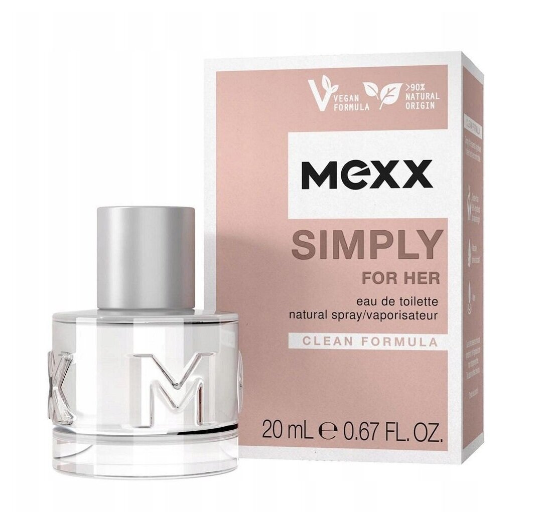 Mexx Simply For Her 20 мл туалетная вода для женщин, цветочные, фруктовые