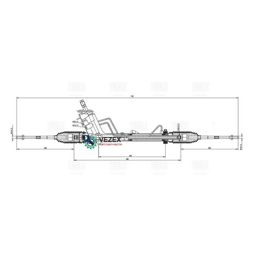 TRIALLI CRS 1839 Механизм рулевой (рейка) для а/м Skoda Fabia I (99-) для 2-х кольцевого датчика (гидравлич.) (CRS 18
