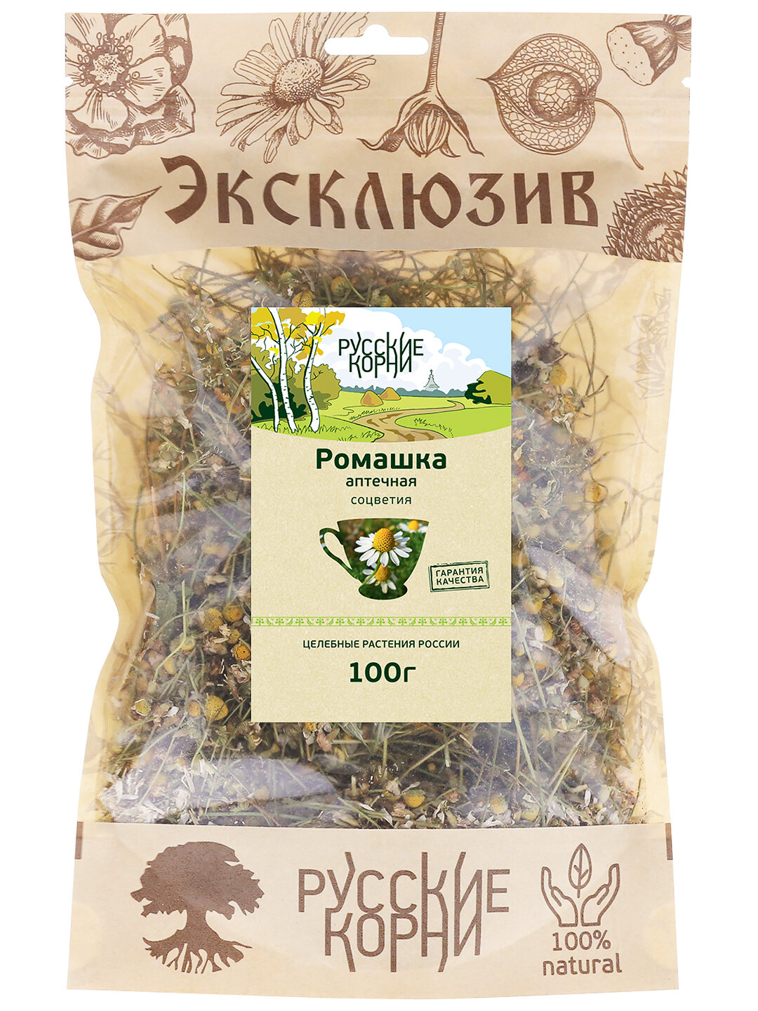Ромашка аптечная Русские корни 100 г