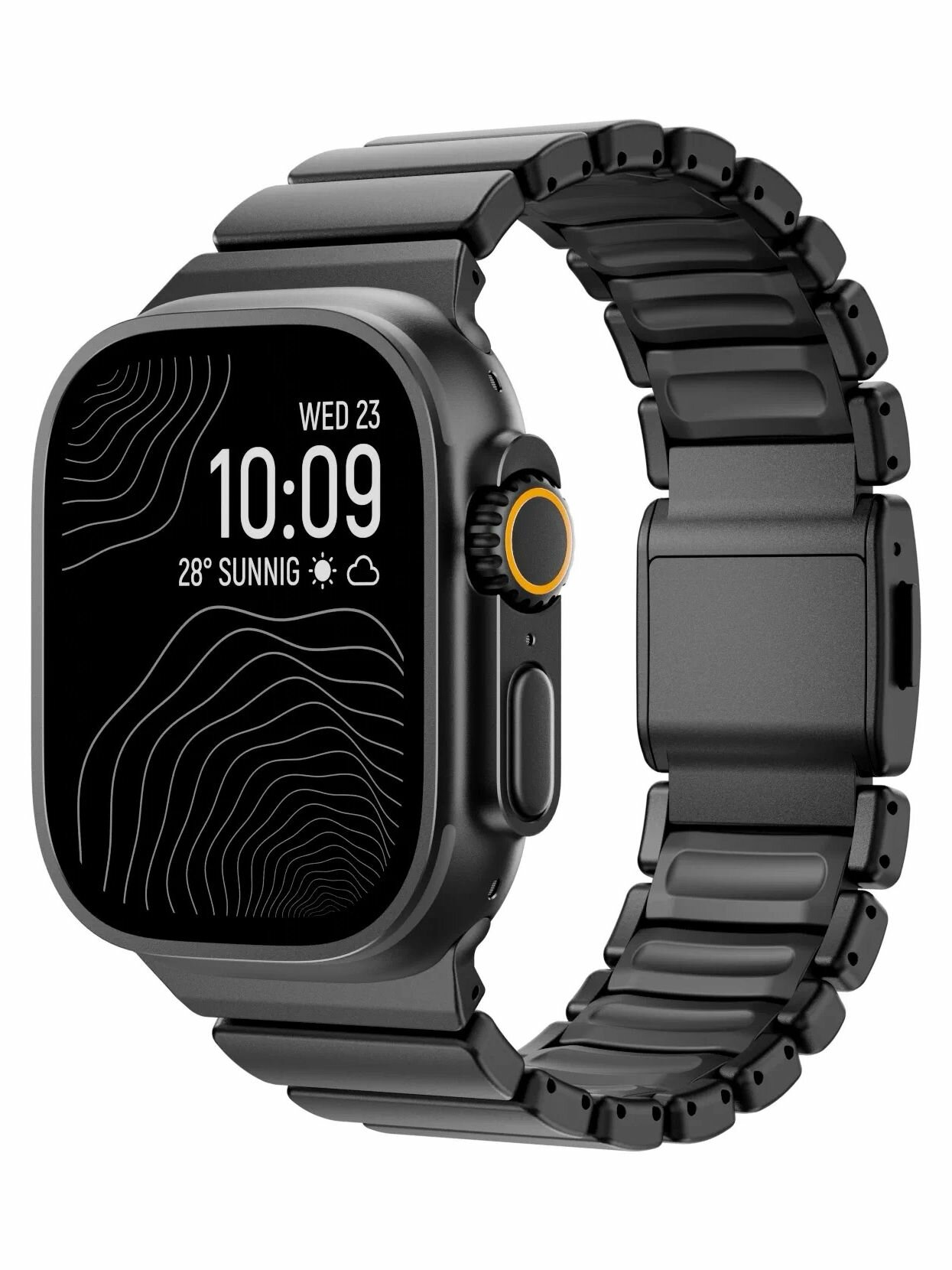 Блочный ремешок для Apple Watch Watch 42 / 44 / 45 / 46 / Ultra 49 Marshal Black