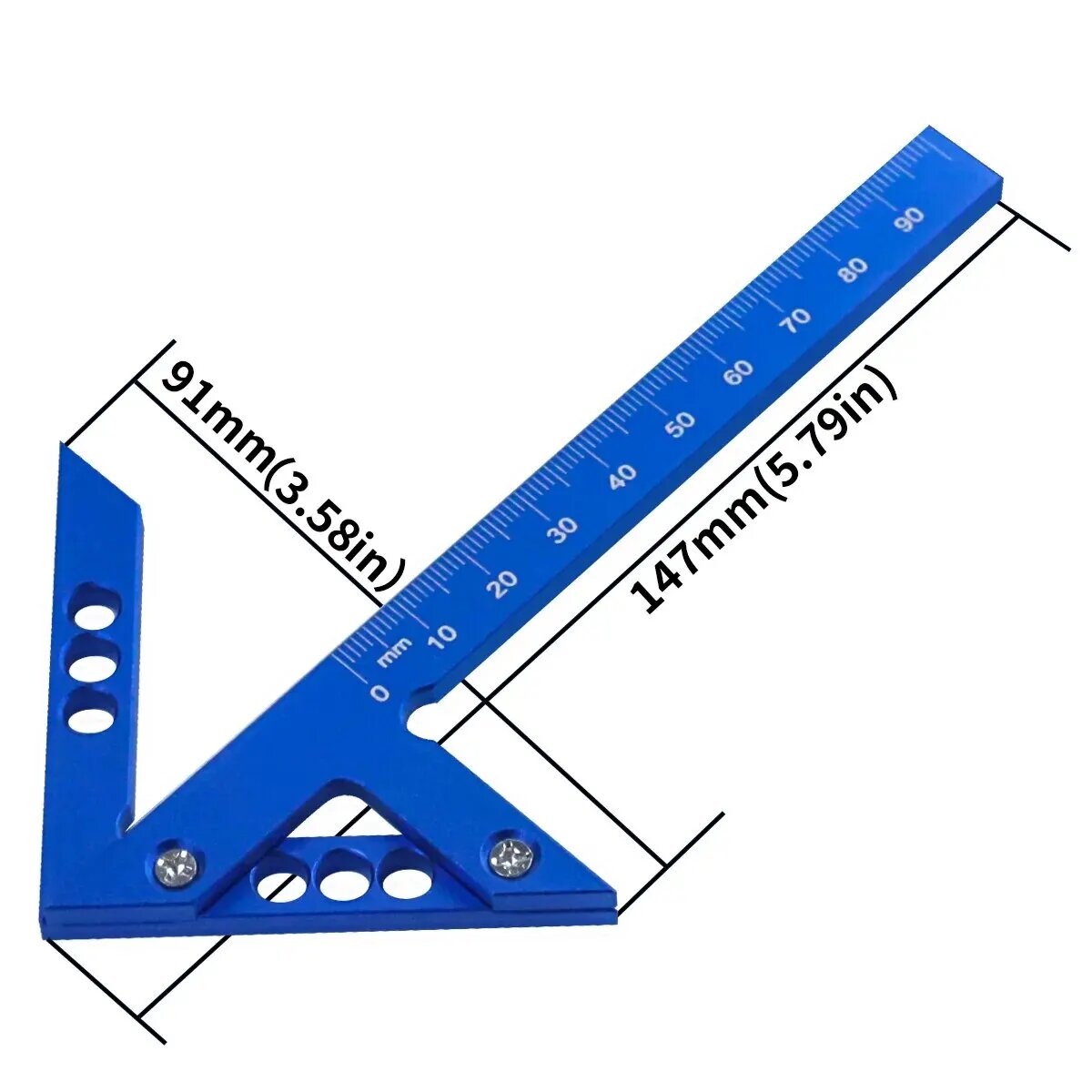 GDART Центральный Угломер 45/90 градусов Blue MM