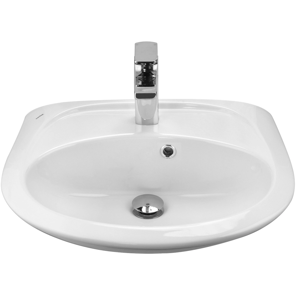 Раковина Santek Бриз 50 Белая, керамика, подвесная, с переливом