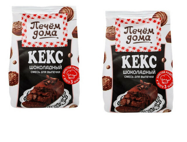 Печем дома Кекс , Шоколадный, 300г, 2 шт
