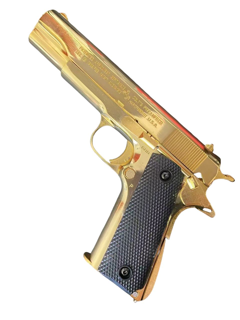 Игрушечная модель пистолета HY Colt M1911, коллекционная, металл, вольфрамовое покрытие