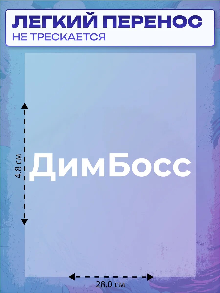 Термонаклейка ДимБосс — фото 1