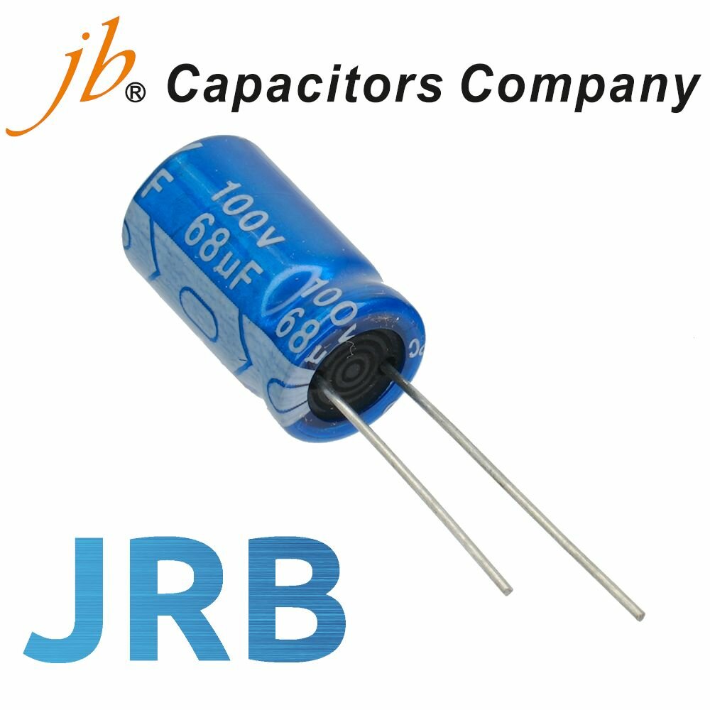 68мкФ 100В / JRB / 10x16 / 105 С / конденсатор электролитический (2шт)