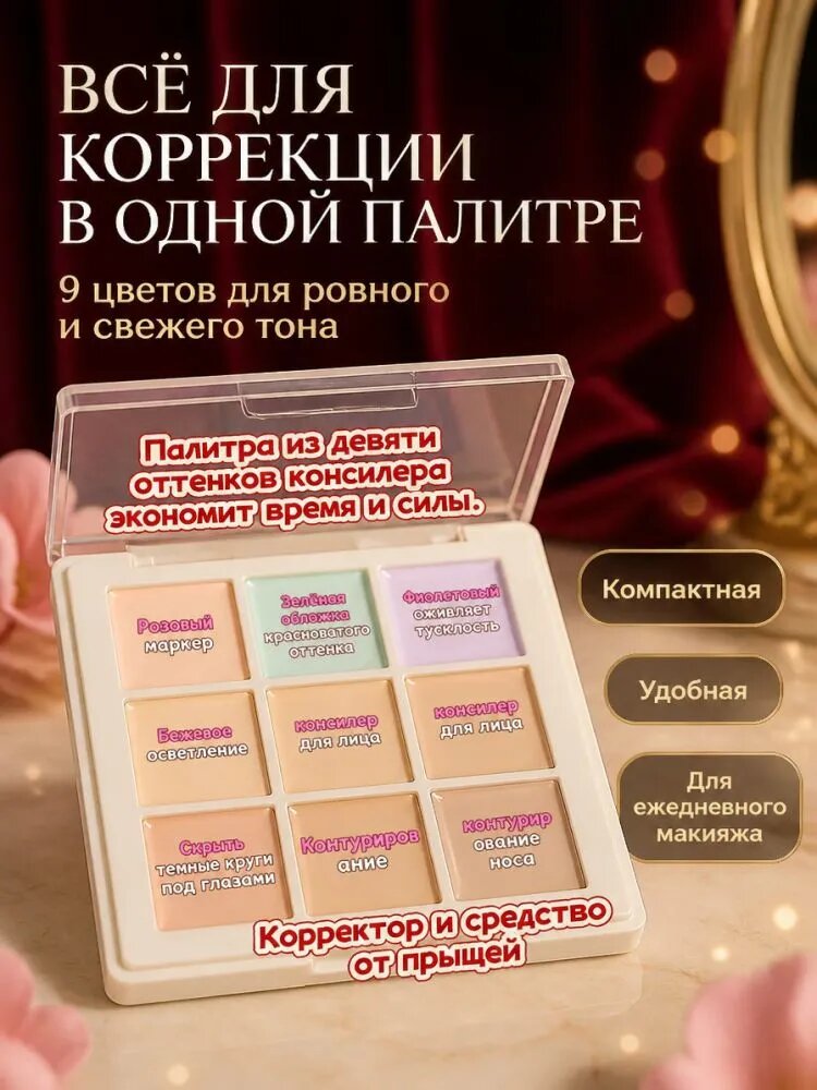 Девятицветный консилер