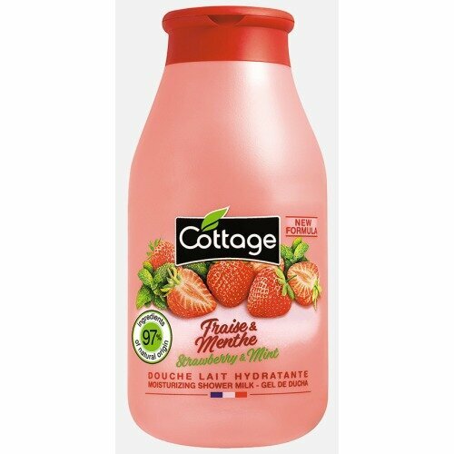 Молочко для душа COTTAGE "Strawberry & Mint", увлажняющее, 250 мл