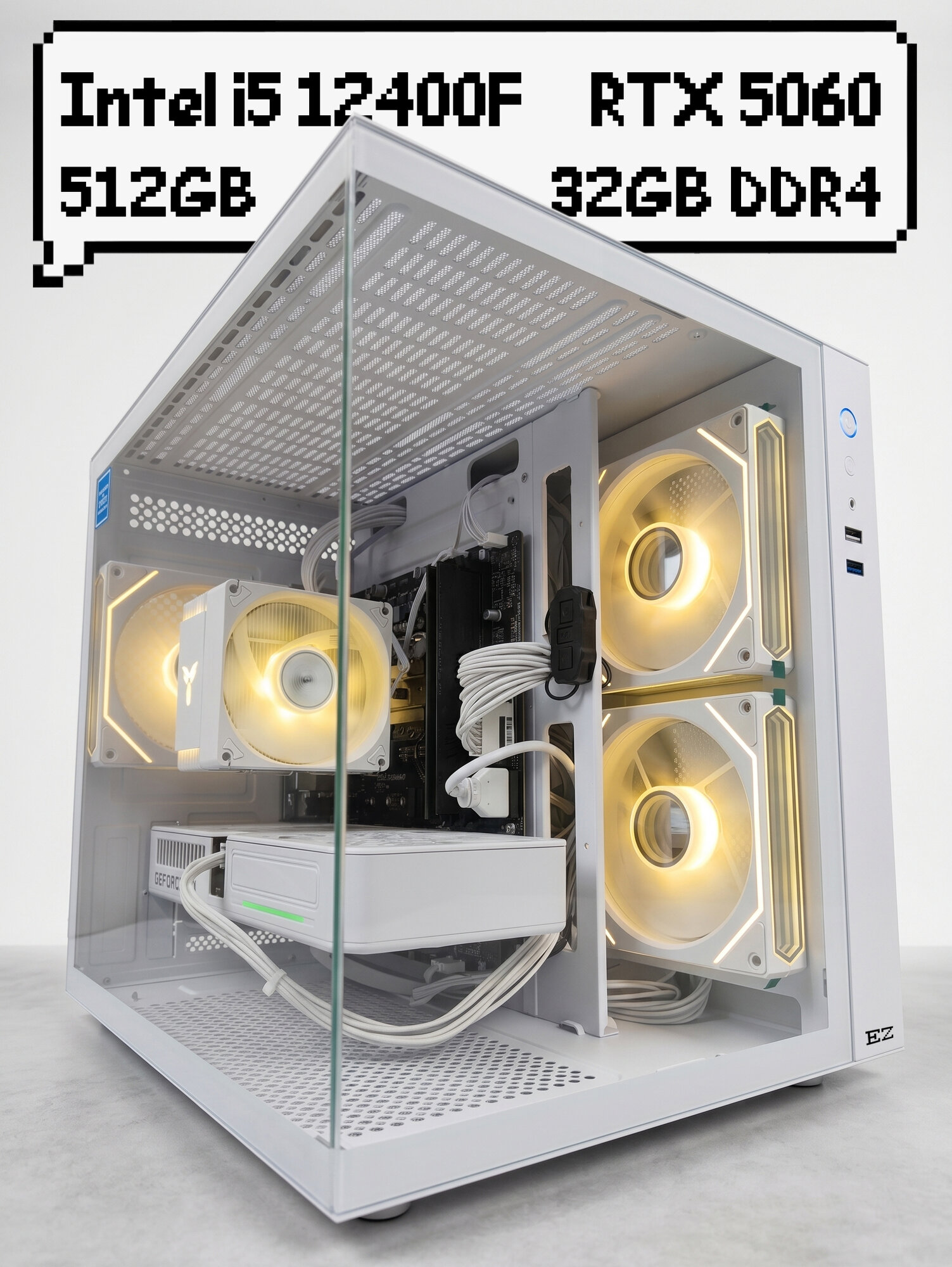 Игровой ПК EZPC RTX 5060 | i5 12400F | 32GB DDR4 | 512GB SSD | Win 10 Pro