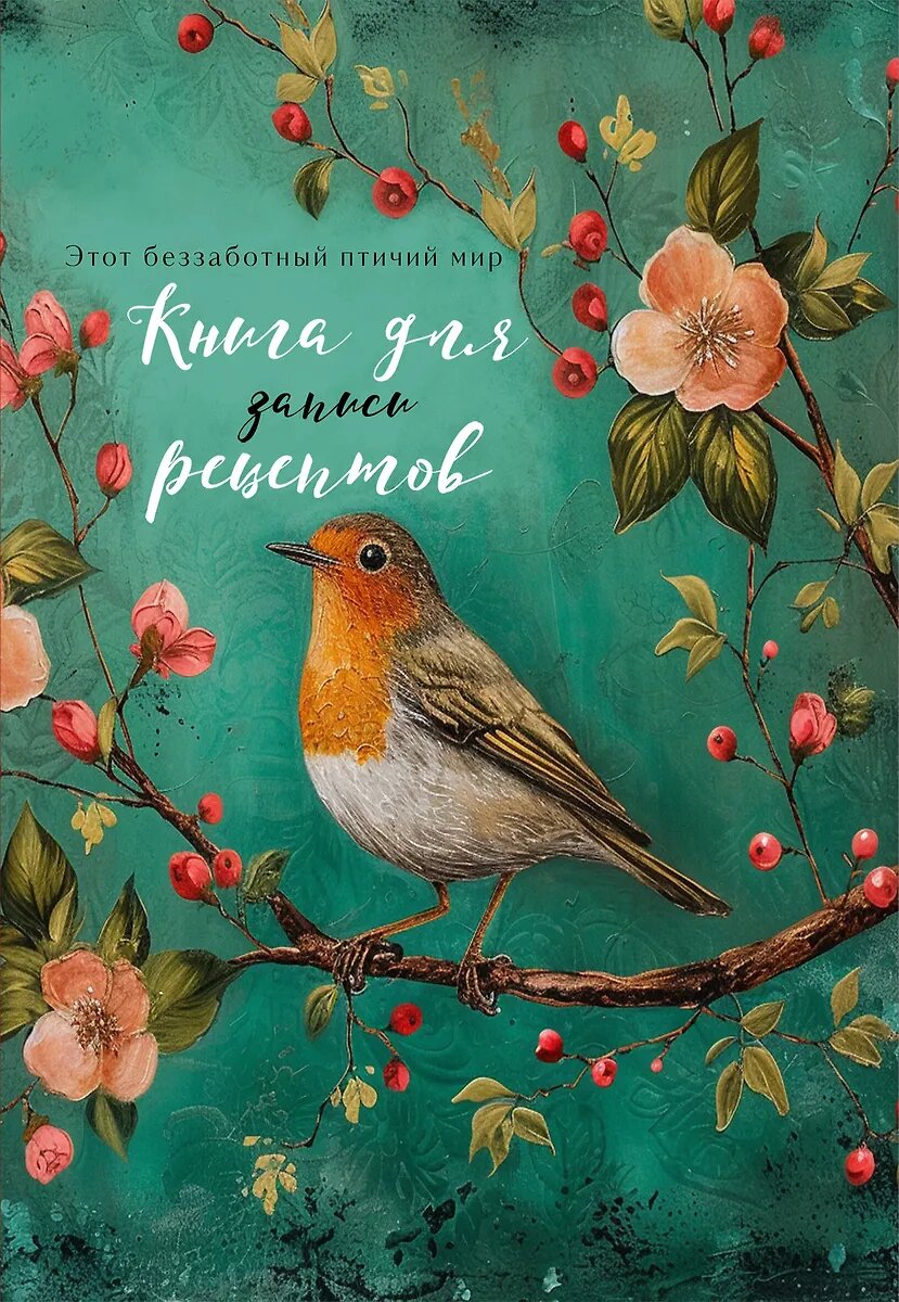 Издательство ХлебСоль Книга для записи рецептов Птица в цветах яблони, 2026 г