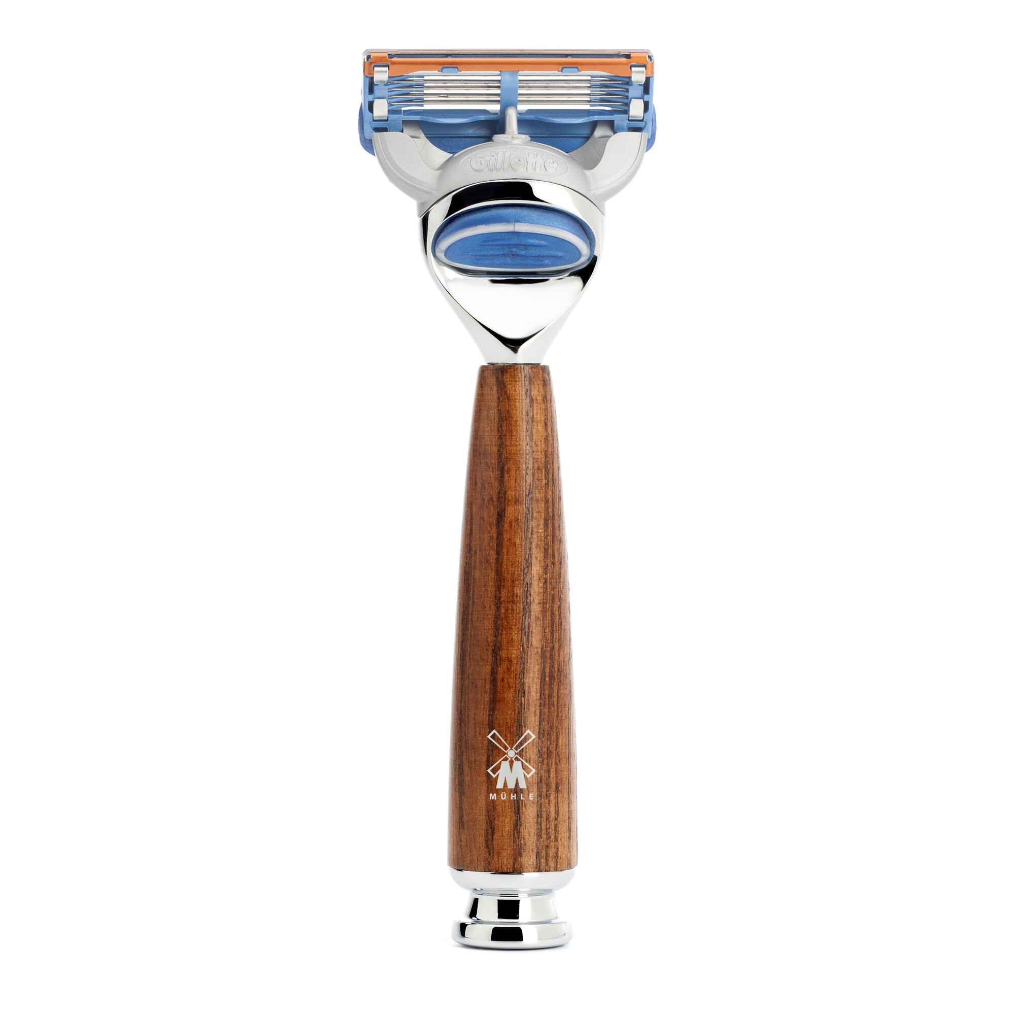 Бритва MUEHLE RYTMO, насадка Gillette Fusion, ручка из ясеня