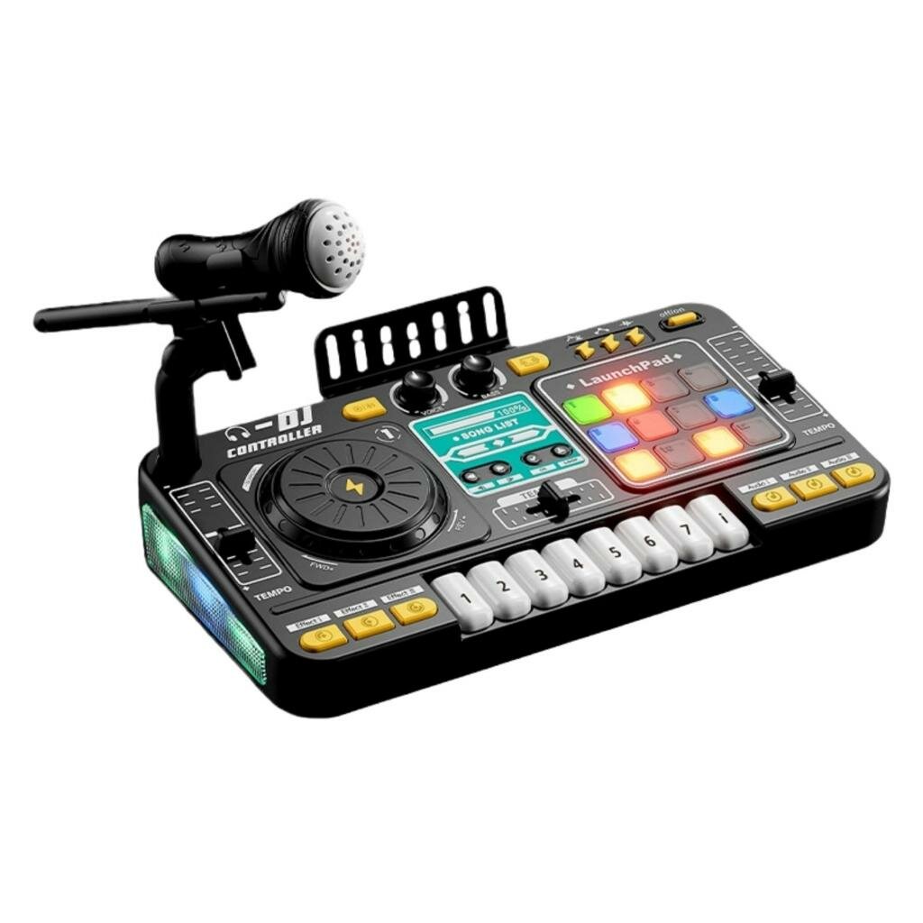 Детская DJ-станция с записью голоса и созданием битов, Черный