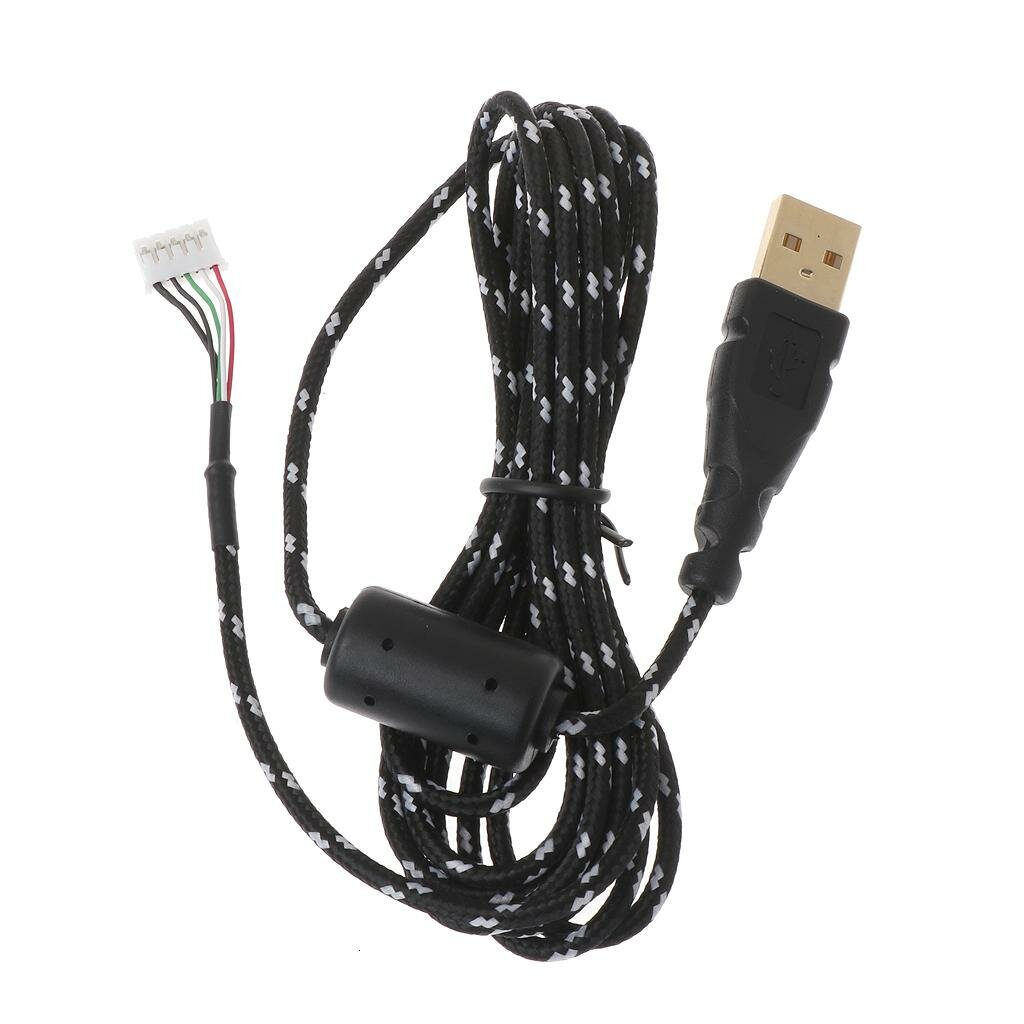 Золотой оплетенный USB-кабель для мыши Microsoft IO1.1 IE, Черный