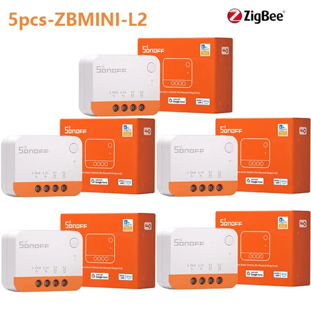 SONOFF ZBMINI L2 Zigbee умный переключатель 5PCS ZBMINIL2