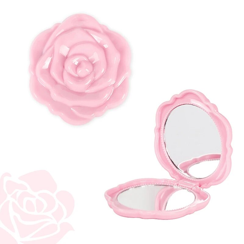 КуZHEN Ретро-зеркальце с розой Light pink