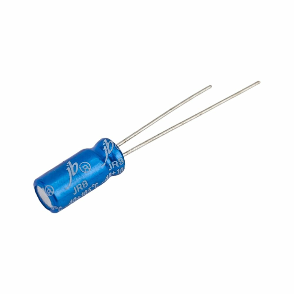 Конденсатор электролитический JB Capacitors 100мкФ, 16В, 105C, 5x11мм, JRB1C101M02000500110000B-38