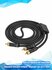 Аудиокабель 2RCA–1RCA, Черный - 1m