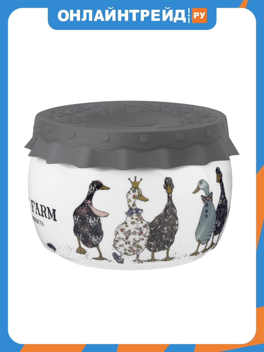Банка Lefard "Family Farm" с силиконовой крышкой 11,5*11,5*7,5 cm 500 мл (359-916)