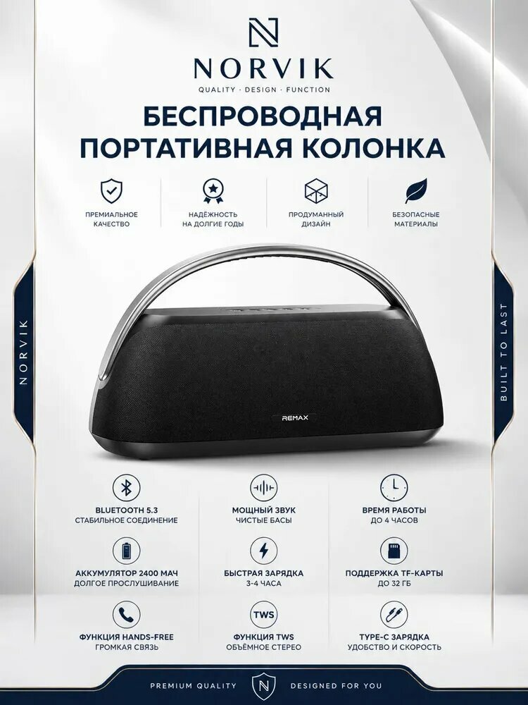 Harman Kardon Go + Play 3, 3-полосный стереозвук, Портативная беспроводная Bluetooth-колонка