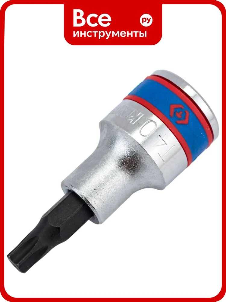 Насадка‑бита торцевая (1/2\"; TORX 40; 60 мм) KING TONY 402340, квадратный патрон с шариком, сплав CrV, TORX‑конец