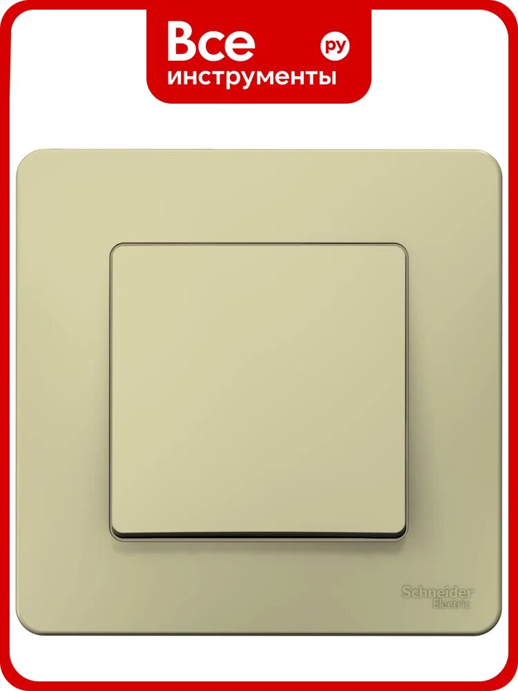 1-клавишный выключатель Systeme Electric скрытой проводки Blanca 10А IP20 1 250В бежевый BLNVS010107