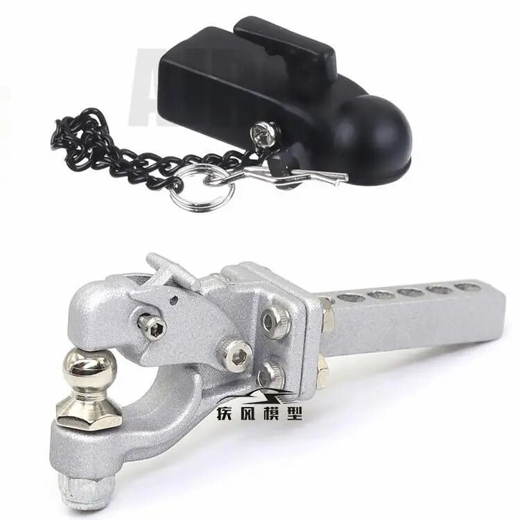 Металлический крюк для прицепа TOPRC для RC автомобилей 1/10 Two-piece silver