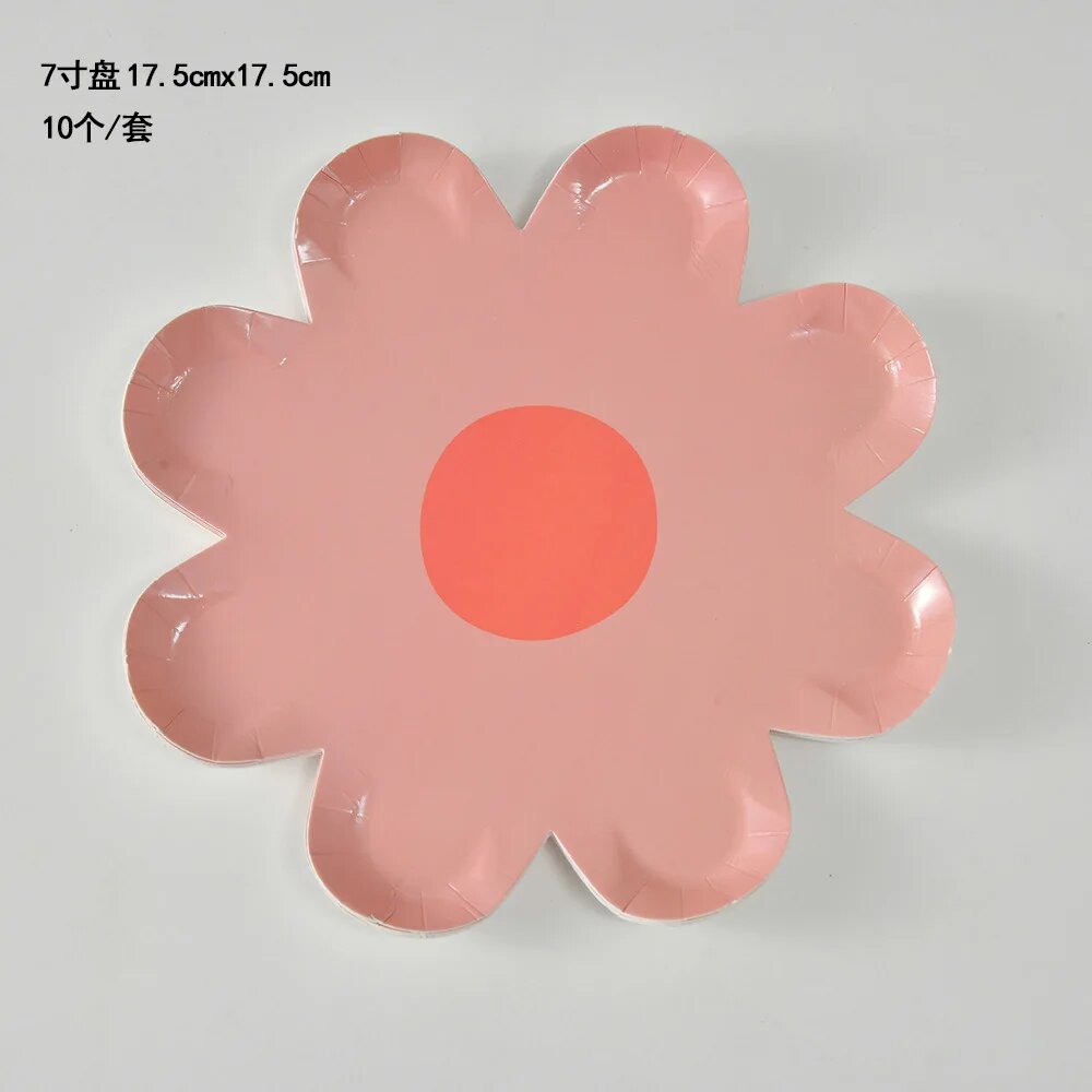 Одноразовые бумажные тарелки с ромашками Daisy Tableware10