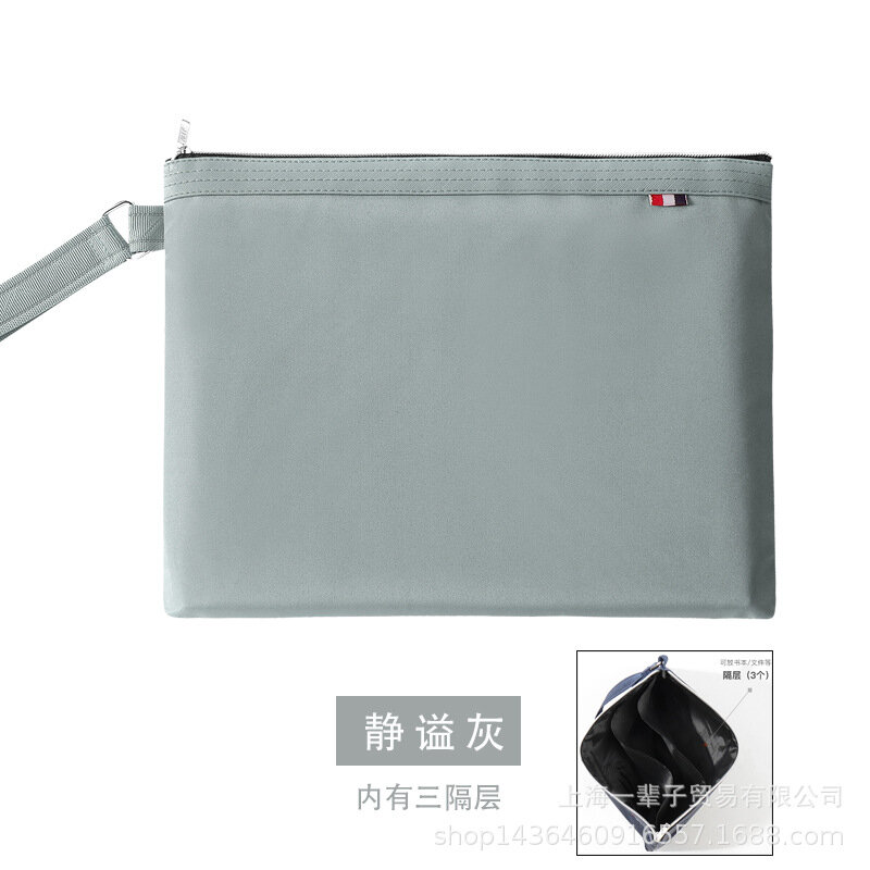 Jelly 7120 Оксфордская холщовая ручная сумка-портфель на молнии для документов формата А4, серый, с несколькими