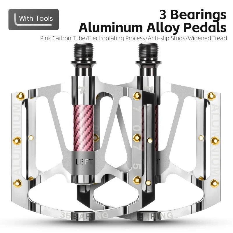 WEST BIKING Педали из алюминия 3 подшипника Platinum