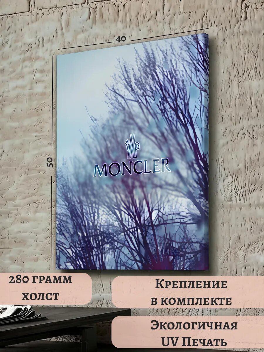 Картина 40х50 Монклер Moncler Эстетика Стиль Статус Мода