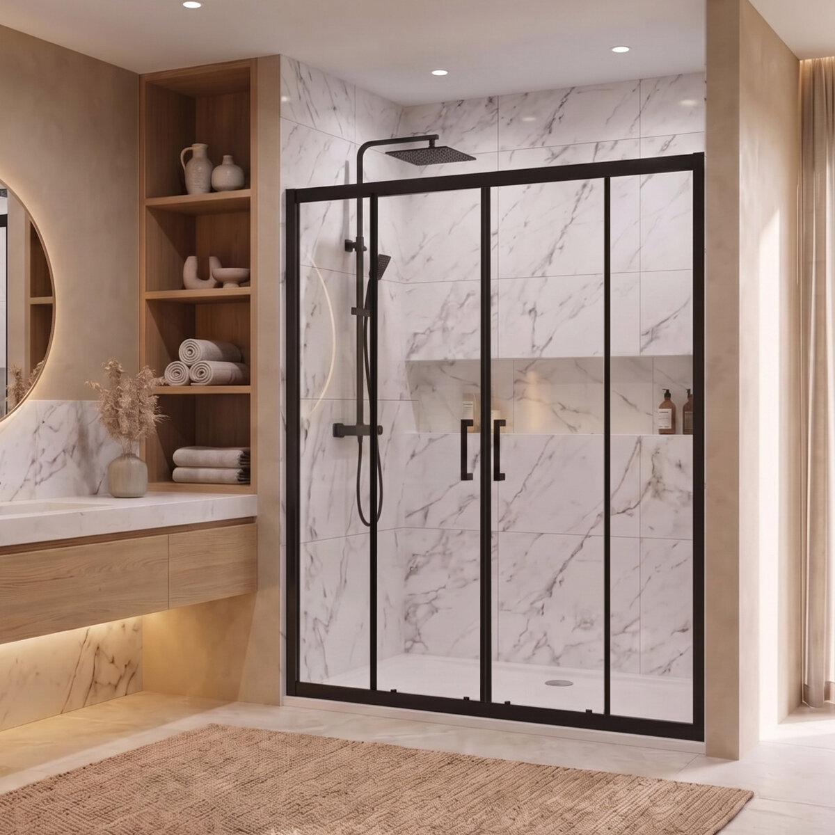 Душевая дверь Royal Bath Tudor 200х200 RB200HT-T-BL