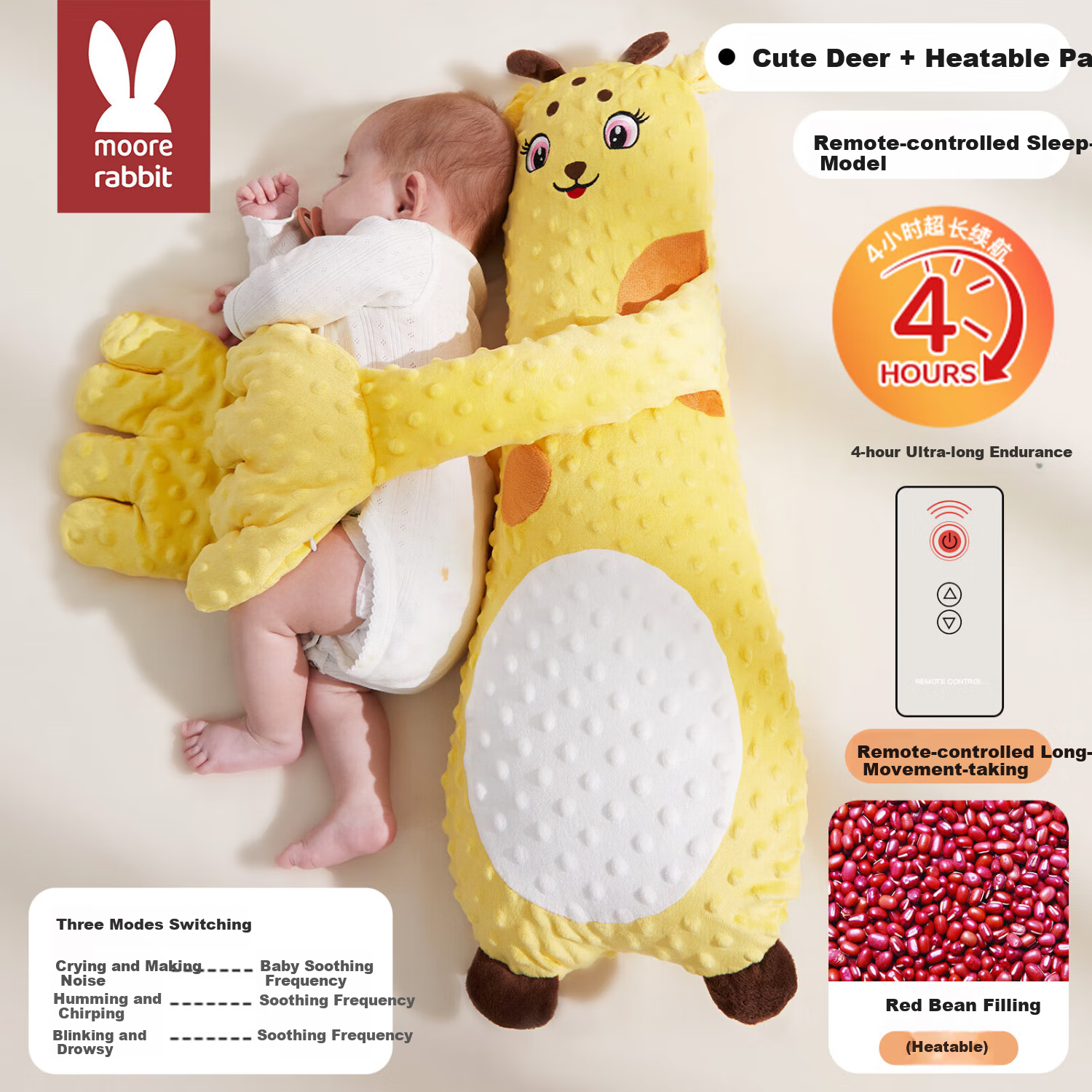 Moertu Baby Comforting Palm: Интеллектуальный паттирующий приспособление для младенцев, предотвращающий сенсорный