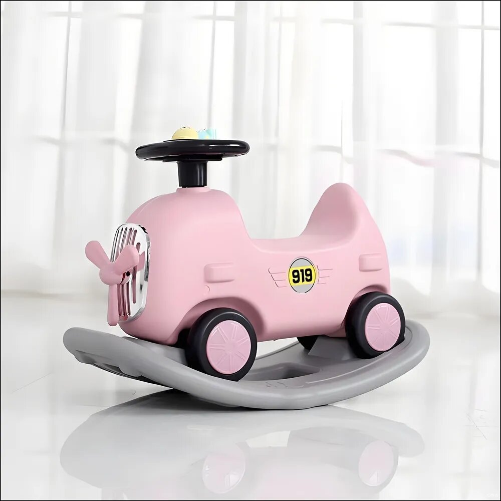 Бестселлер 2024: пластиковая толокаркачалка Virage Happy Baby в белом цвете для малышей, универсальная модель для девочек и мальчиков