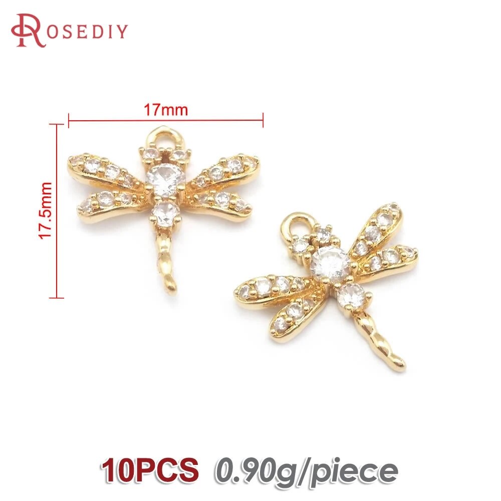 Подвески с кулоном стрекоза Rosediy платиновый цвет 40626-18K Gold Color