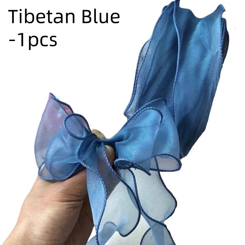 Лента органза вискоза/нейлон 5 м Синий, Tibetan Blue 16-1pcs