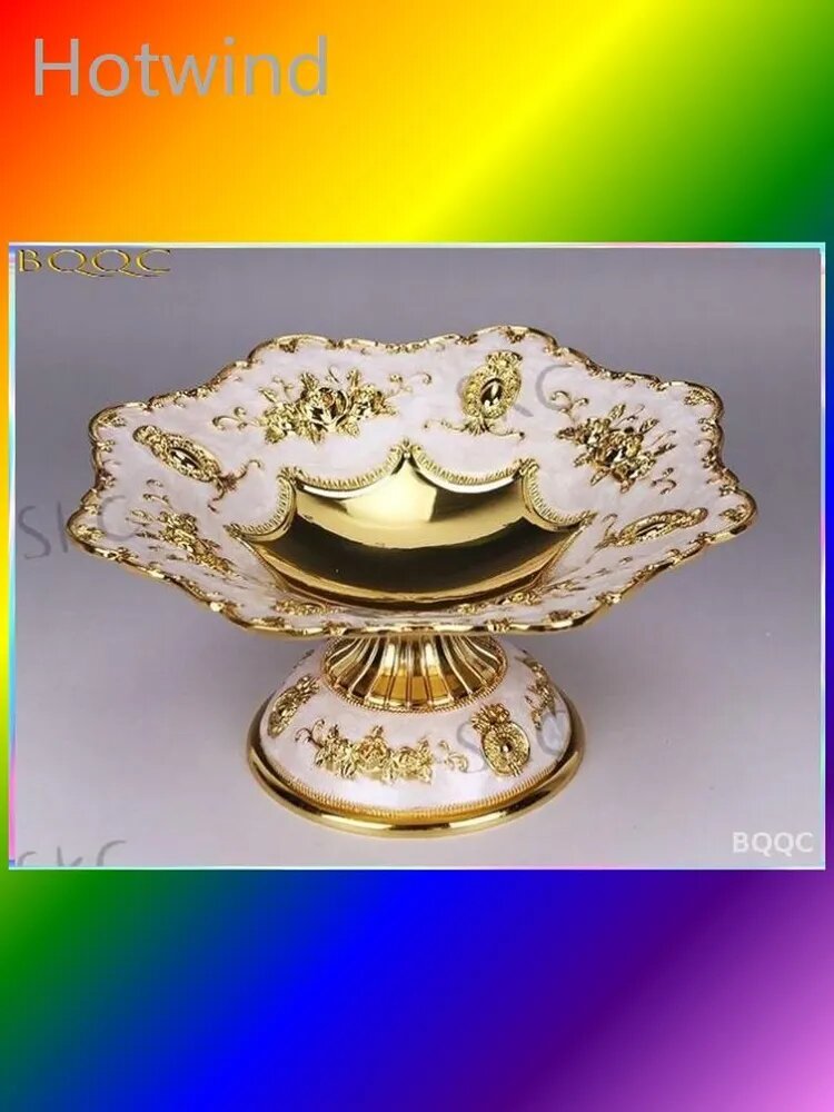 Конфетница Hotwind, диаметр 18 см, 1 шт, металл, золото