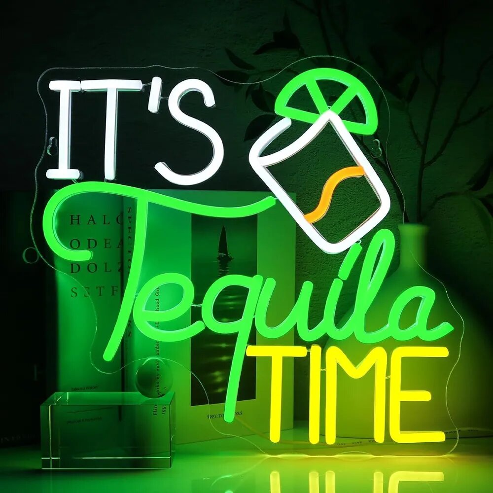Светодиодные неоновые огни, рекламные знаки, It Is Tequila Time