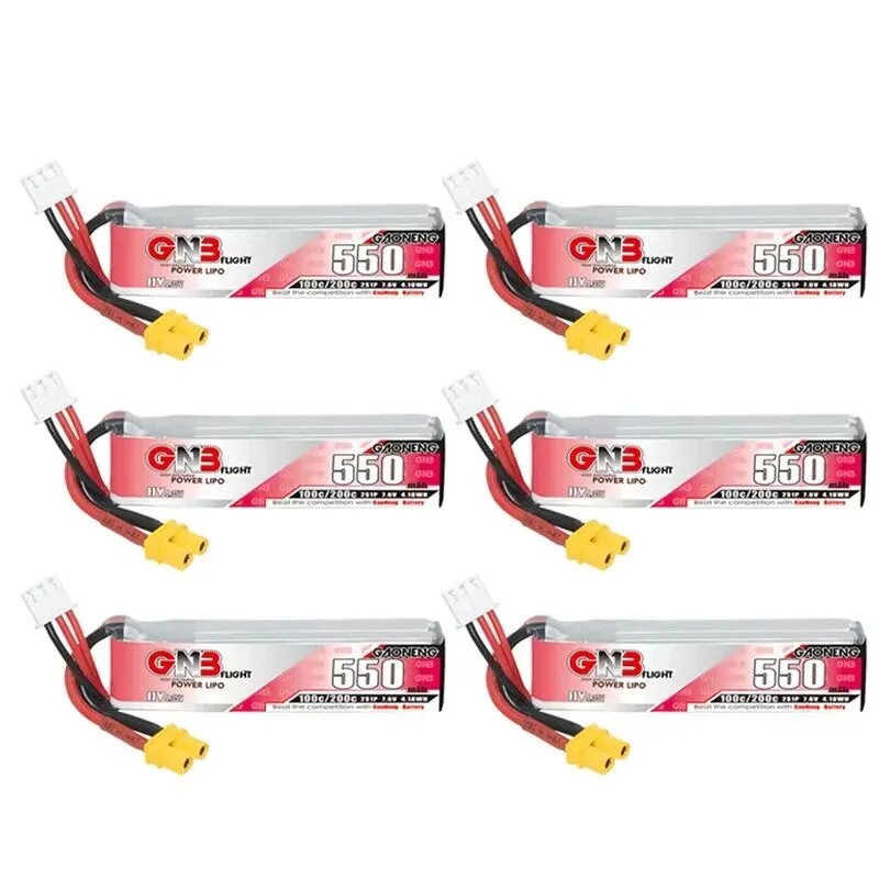 Аккумулятор GNB HV 7.6V 550mAh 100C/200C Lipo Battery 2S Battery